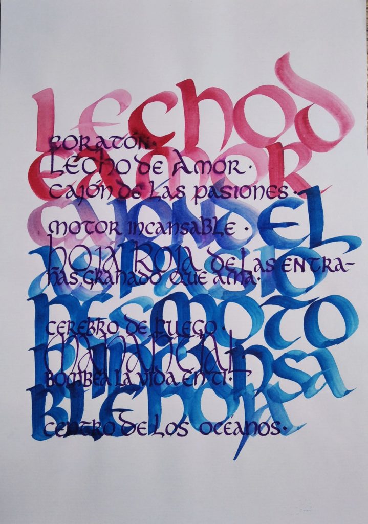 Poesía Lettering. Corazón - Caligrafía Ibiza